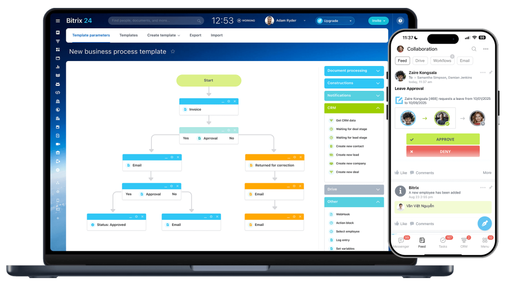 Bitrix24 - Free online workspace for your business: CRM, tasks, online meetings, and more.