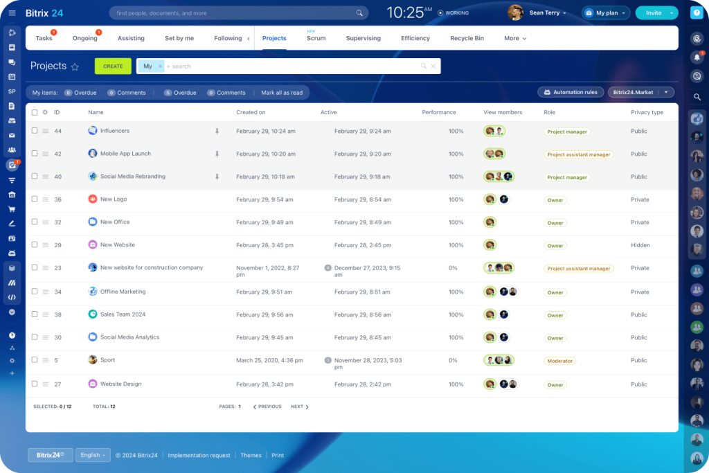 Free workgroup collaboration software from Bitrix24