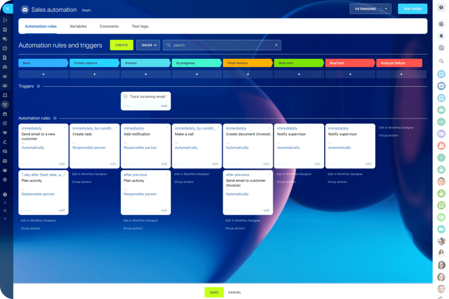 Free business process automation tools from Bitrix24