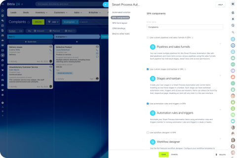 Free business process automation tools from Bitrix24