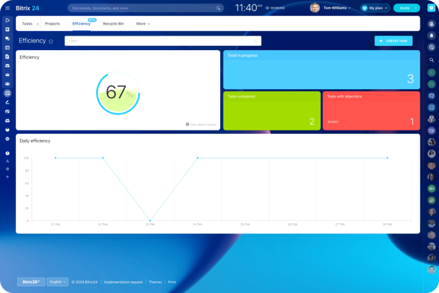 Free work tracking software from Bitrix24