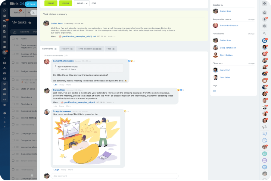 Free project collaboration tools from Bitrix24