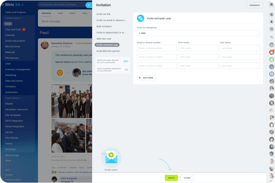 Free project collaboration tools from Bitrix24