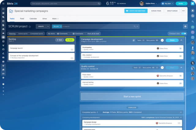 Free task management tools from Bitrix24